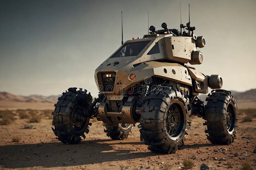 Combat Robots of the Future Stock Illustration - Illustration of combat ...