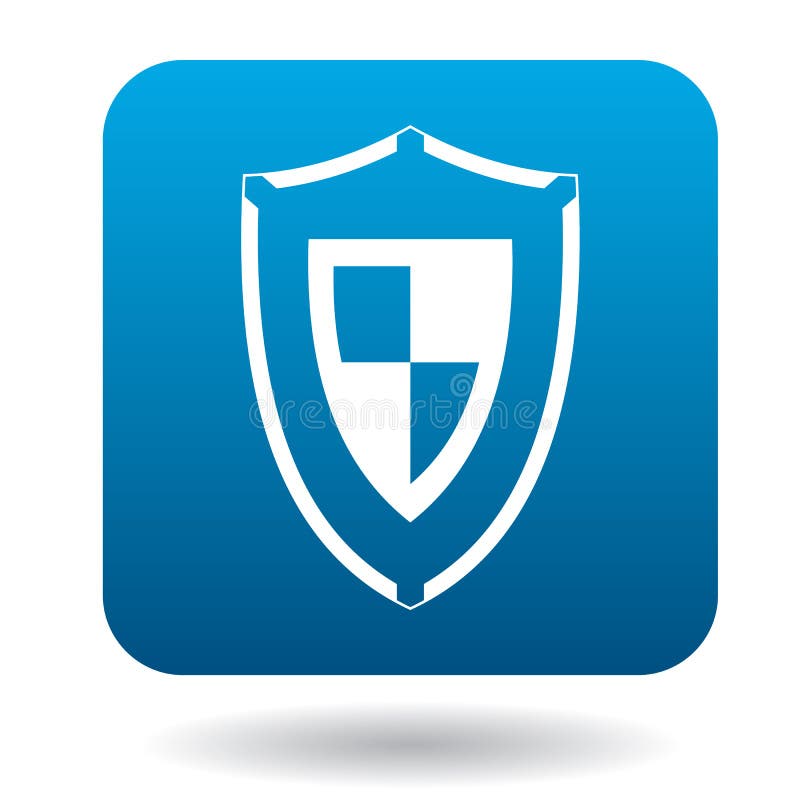 Combat Shield Icon, Simple Style Stock Vector - Illustration of ...