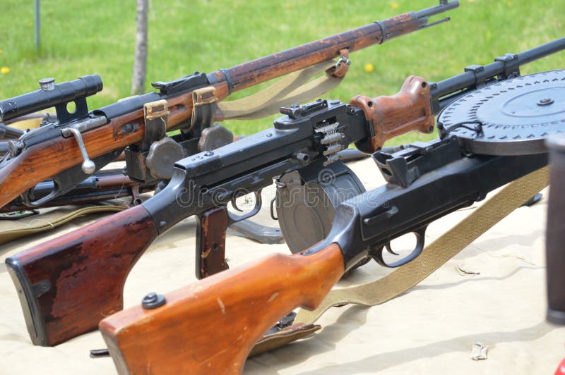 Combat firearms stock image. Image of material, metal - 246852001