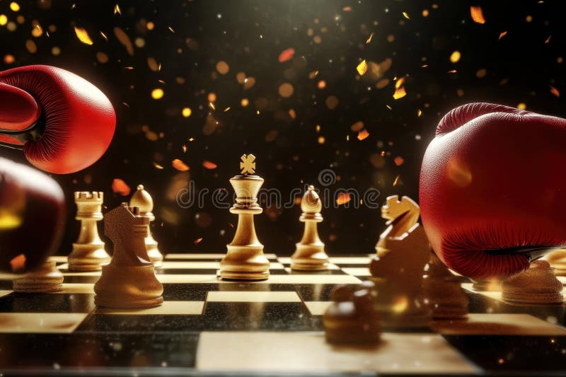Combat between Strategy and Strength on a Chessboard with Boxing Gloves ...