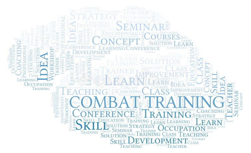 Combat Training Word Cloud. Stock Illustration - Illustration of ...