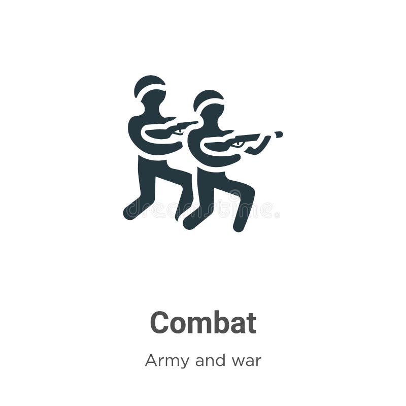 Combat Vector Icon on White Background. Flat Vector Combat Icon Symbol ...