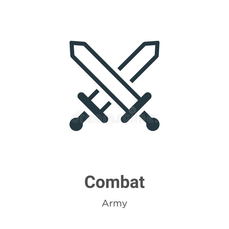 Combat Vector Icon on White Background. Flat Vector Combat Icon Symbol ...
