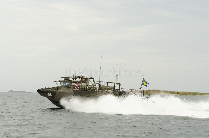 Combatboat 90 at High Speed Editorial Stock Image - Image of swedish ...