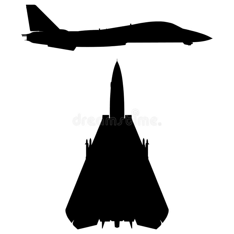 Combatiente Militar Jet Airplane Vector Illustration Ilustración del ...