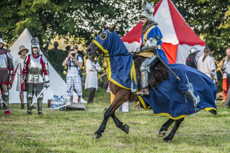 Combattimento Medievale Dei Cavalieri Fotografia Editoriale - Immagine ...