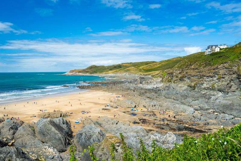 Combesgate Beach Woolacombe Devon England Stock Image - Image of ...