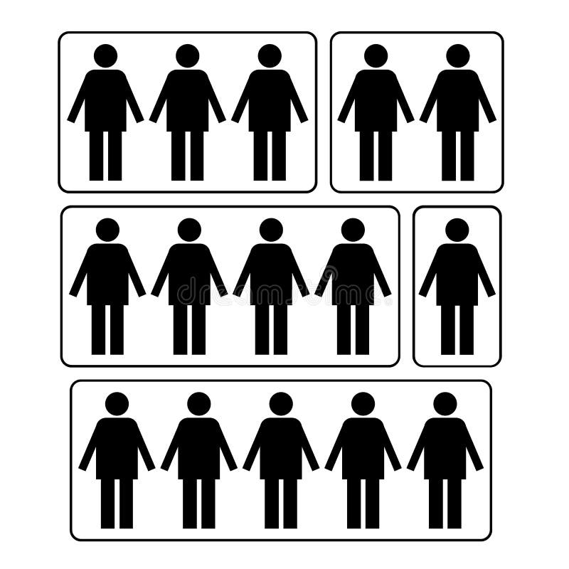 Combien De Symbole De Personnes Illustration Stock - Illustration du ...