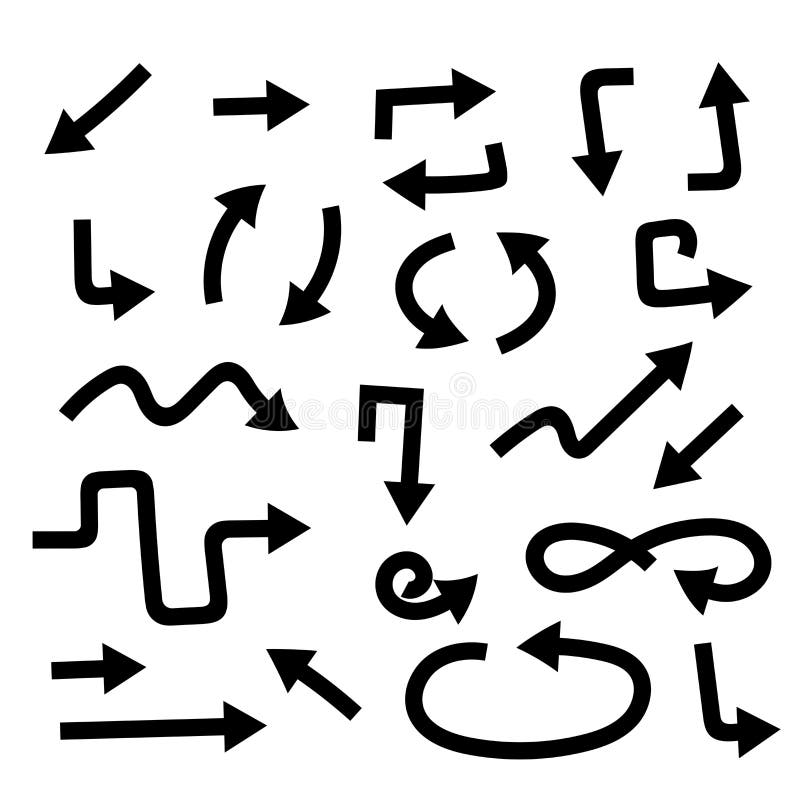 Combinación De Flechas Simples Negrita Y Flecha Iconos Web