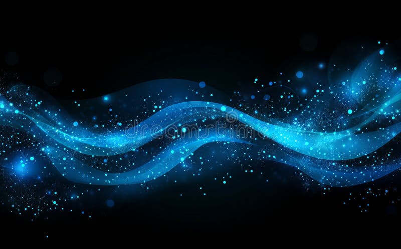 The Combination of Abstract Blue Light Particles and Geometric Lines ...