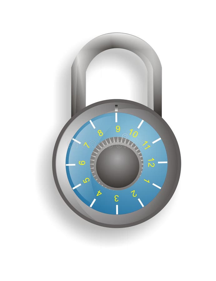 Blue padlock icon stock illustration. Illustration of abstract - 31889792