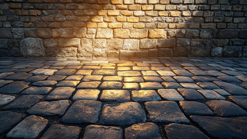 The Combination of a Brick Wall, a Tiled Floor, and a Spotlight Creates ...