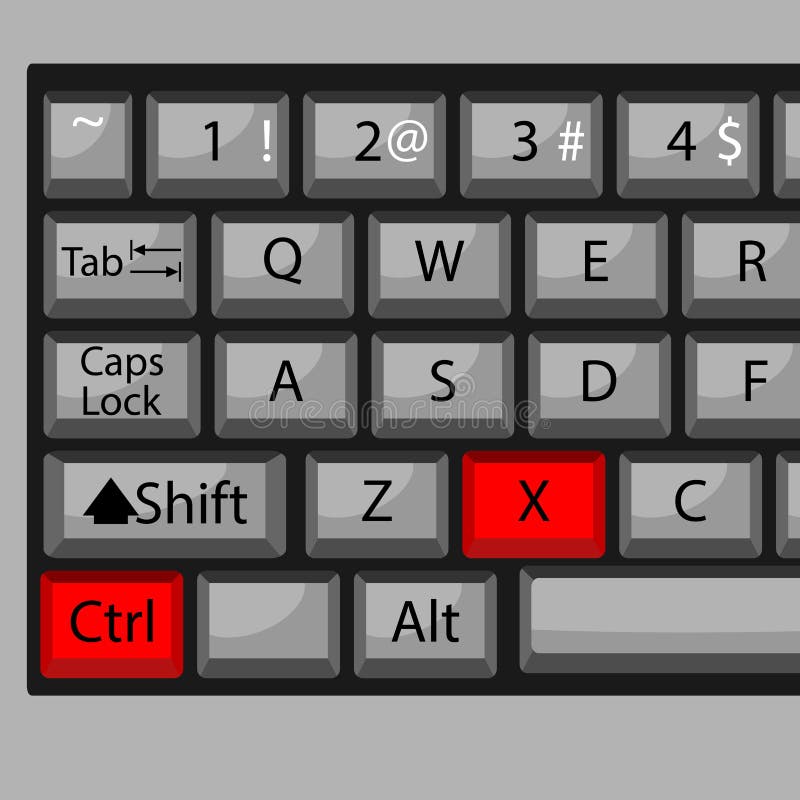 Combination of Buttons To Cut Stock Illustration - Illustration of ...