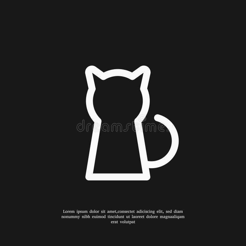 Combination of Cat with Keyhole Padlock Lock Symbol Logo Design Stock ...