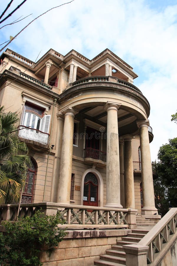 The Combination of Chinese and Western Architecture Stock Photo - Image ...