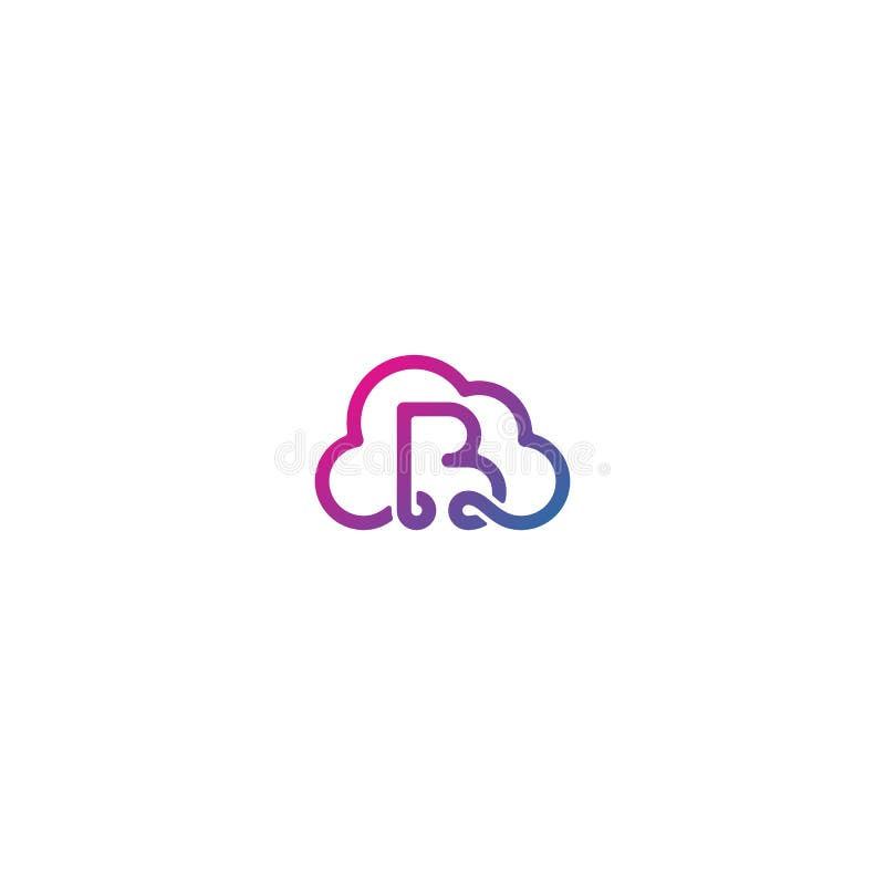 Combination of Cloud and B Logo Design Vector Stock Vector ...