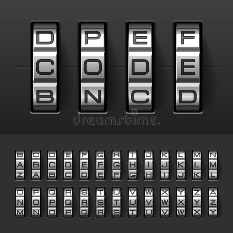 Security Code Alphabet Stock Illustrations – 801 Security Code Alphabet ...