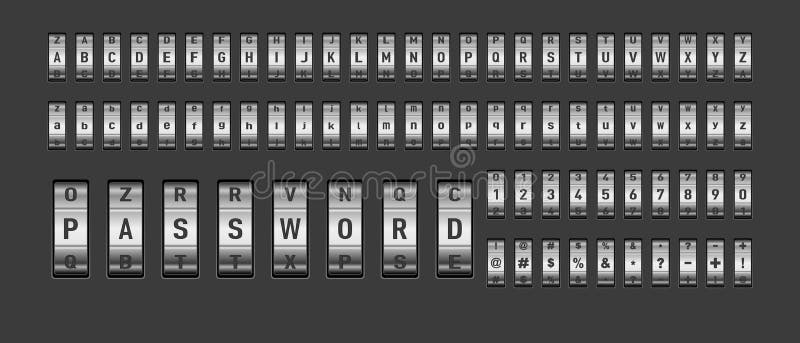 Combination Code Lock and Alphabet Letters. Vector Illustration Stock ...