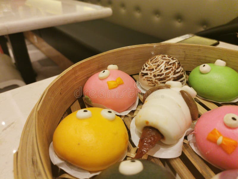 Combination of Cute Pao in Chinese Restaurant Stock Photo - Image of ...