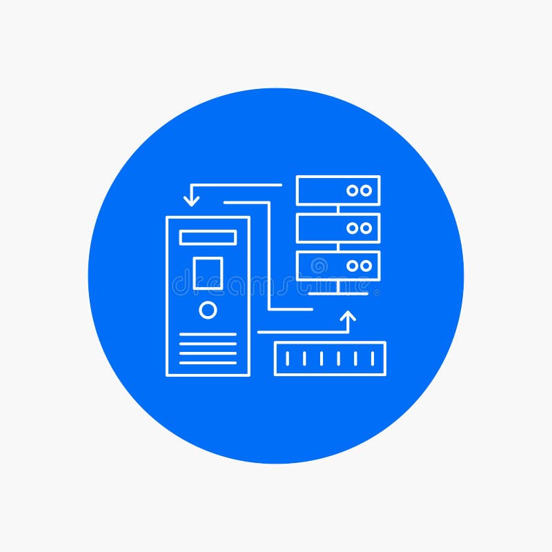 Combination, Data, Database, Electronic, Information White Line Icon in ...