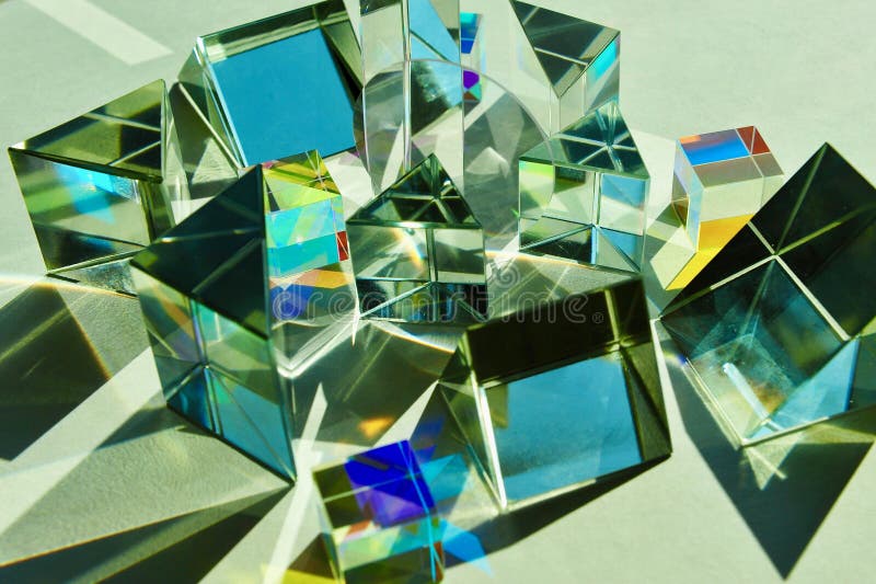 A Combination of Dichroic Glass Cube and Triangular Prism Spreading ...