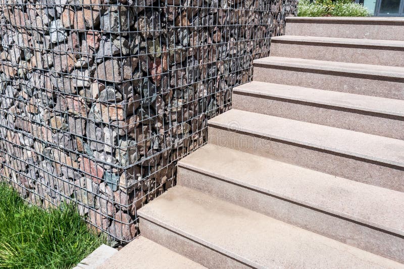 The Combination of Different Types of Stone in the Exterior. Natural ...