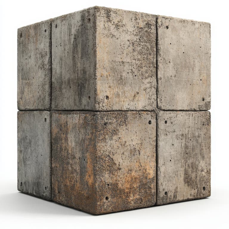 The Combination of Eight Concrete Blocks into a Single Larger Cube ...