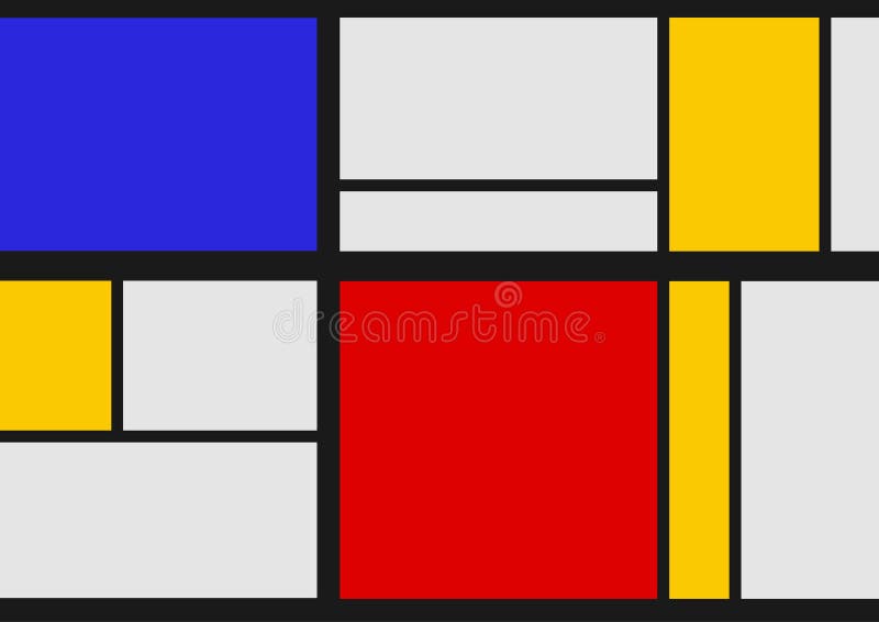 Combination Forms Inspired by Mondrian. Neoplasticism, Bauhaus Style ...