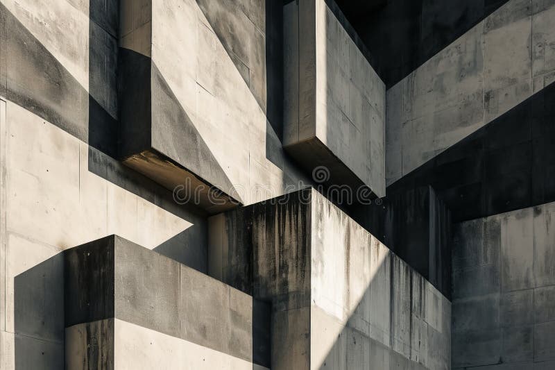 A Combination of Geometric Shapes in a Monochrome Color Scheme To ...