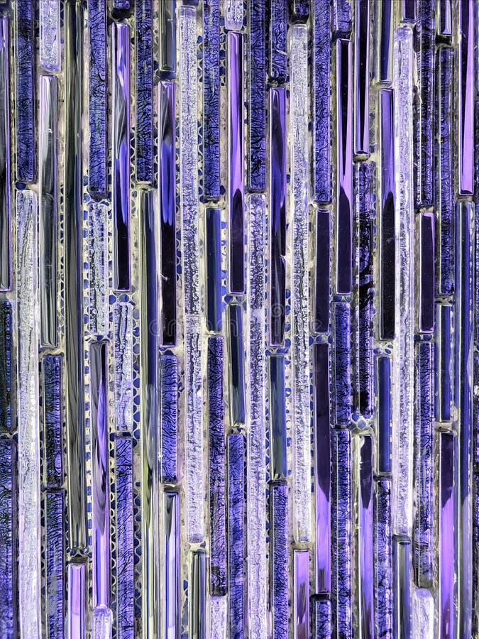 Combination of Glass and Stone Squares in Blue Tones, Wall Design ...