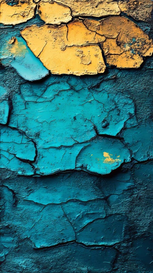 The Combination of Grunge Blue and Gold Textures Creates a Vintage ...