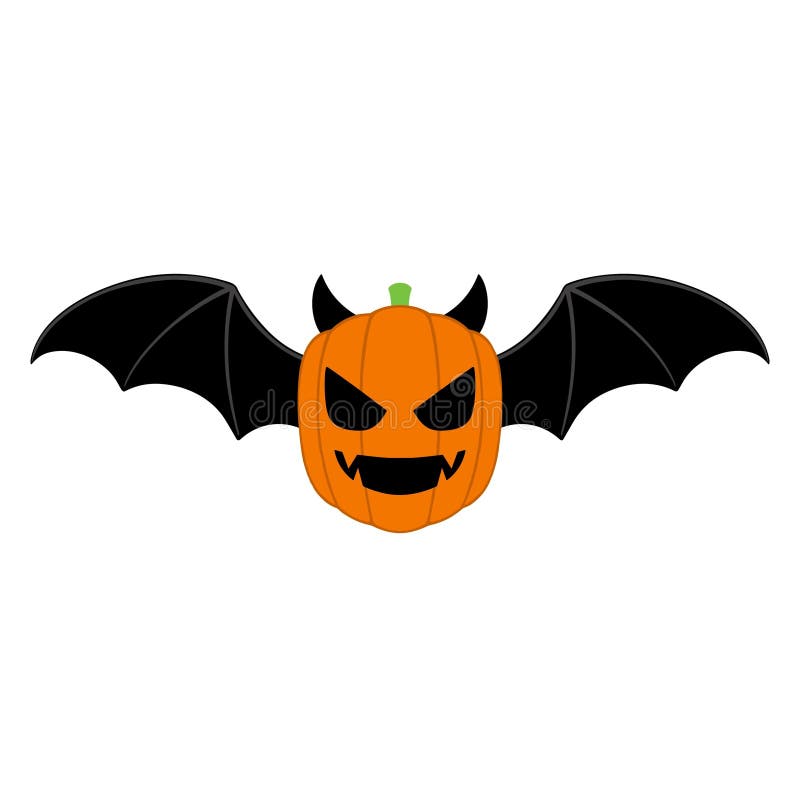 A Combination of Halloween Pumpkins and Bats Stock Vector ...