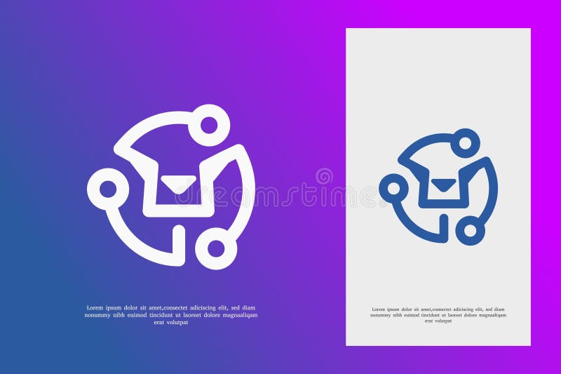 Combination Head Lion and Technology Logo Design Stock Illustration ...