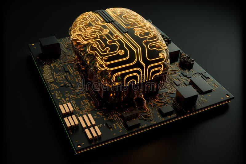 The Combination Of Human Thoughts And Processor Abstract Artificial