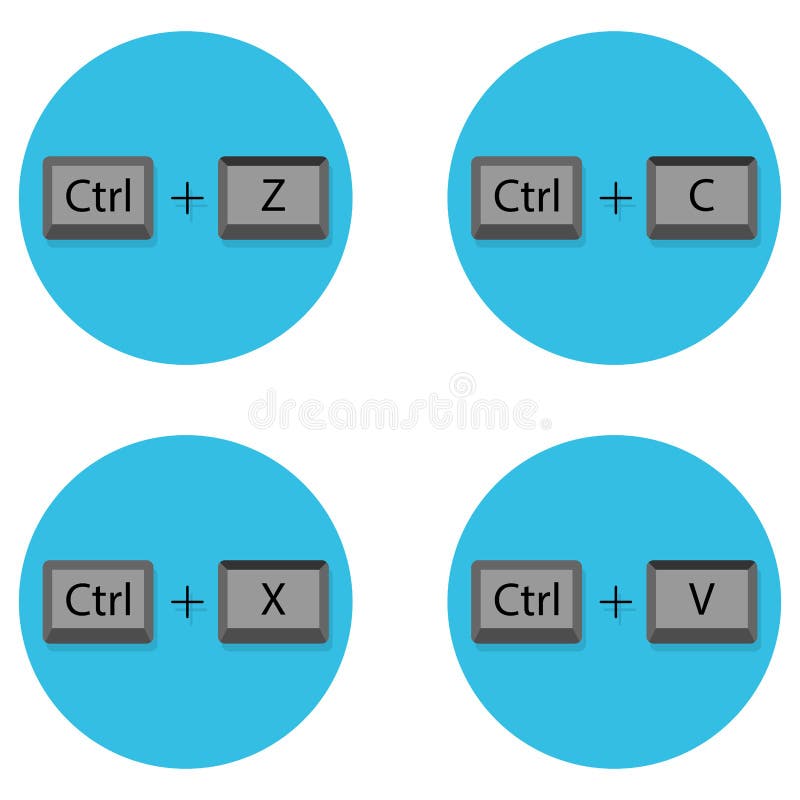 Combination Of Keyboard Buttons Stock Vector - Illustration of report ...