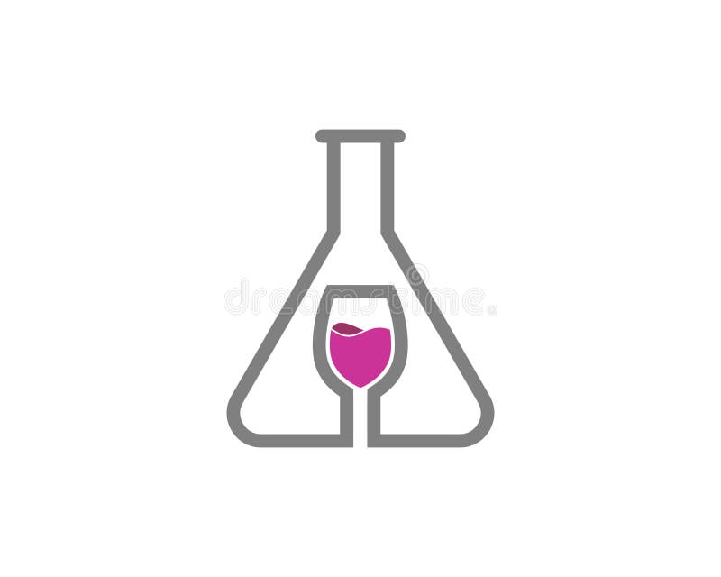 Combination Laboratory Test Tube with Wine Glass Logo Stock ...