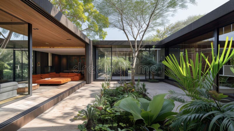 With a Combination of Large Sliding Windows and Openair Courtyards this ...