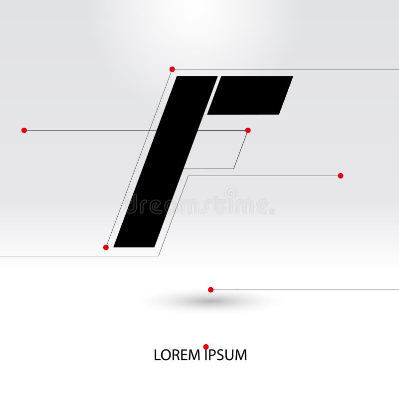 Combination of Letter F. Creative Black Concept Icon Stock Vector ...