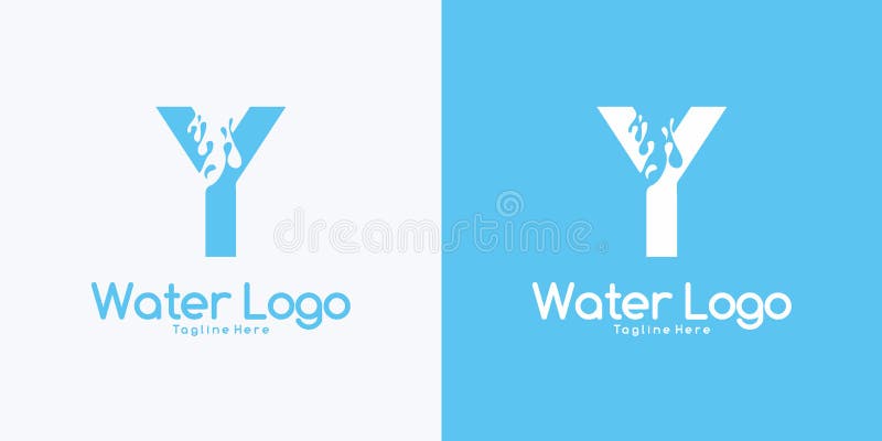 Combination Letter Y and Water Logo Design Concept Stock Vector ...