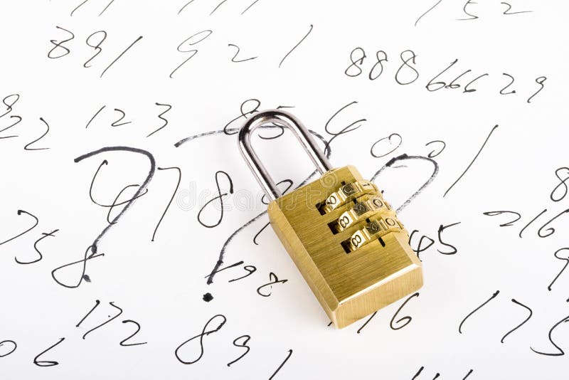 Combination Lock and Code stock photo. Image of security - 6379856