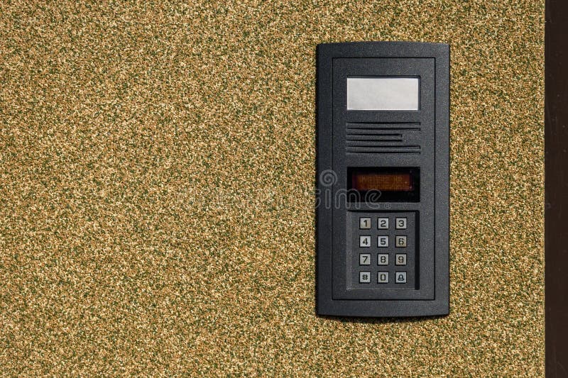 Combination Lock Control Panel, Intercom on the Wall at the Entrance To ...