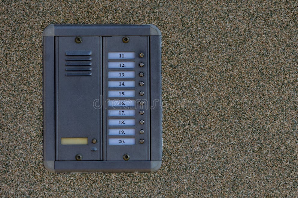 Combination Lock Control Panel, Intercom on the Wall at the Entrance To ...