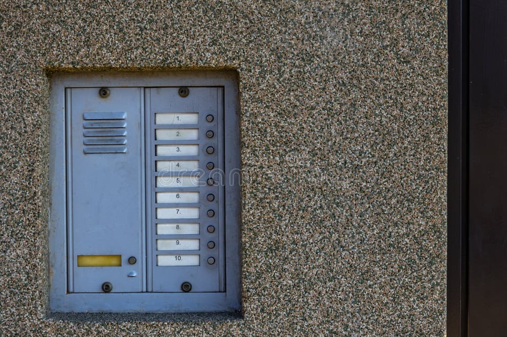 Combination Lock Control Panel, Intercom on the Wall at the Entrance To ...