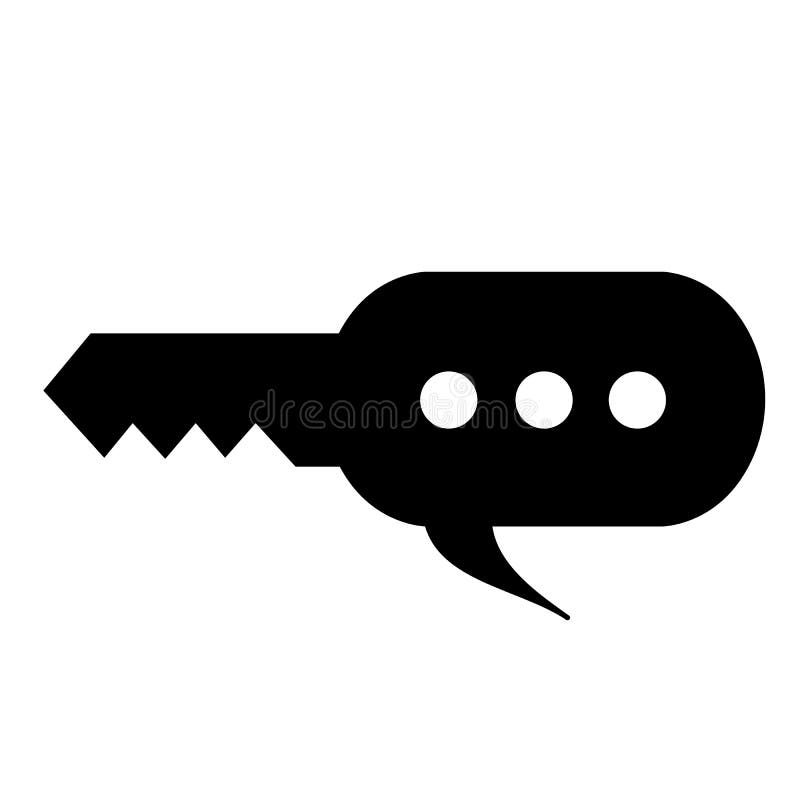 Combination Lock Logo Icon with Chat Icon Stock Vector - Illustration ...