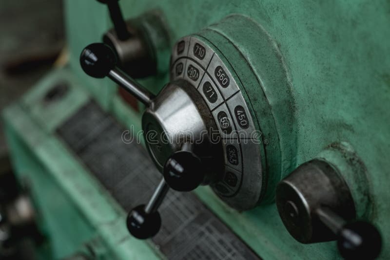 Combination Lock on Machinery Stock Photo - Image of metallic ...