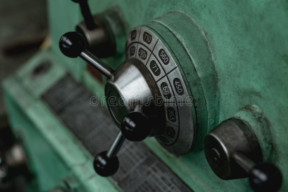 Combination Lock on Machinery Stock Photo - Image of metallic ...