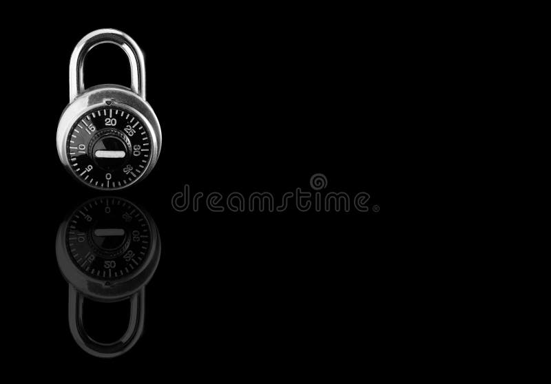 Combination Lock On Mirror Picture. Image: 5317139
