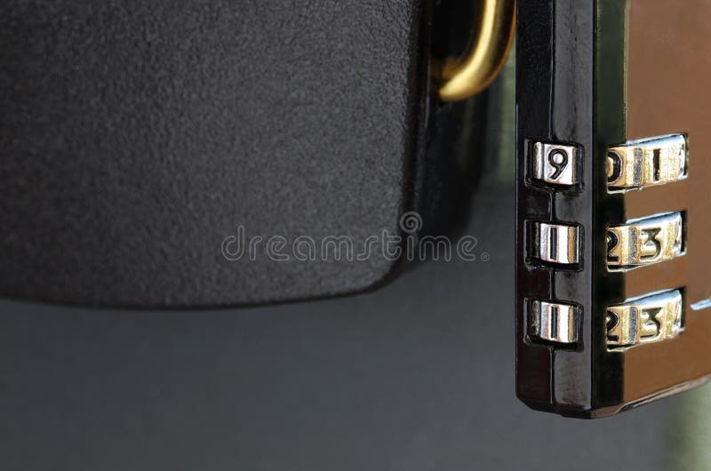 Combination Lock with Numbers 9-1-1 Stock Image - Image of numbers ...