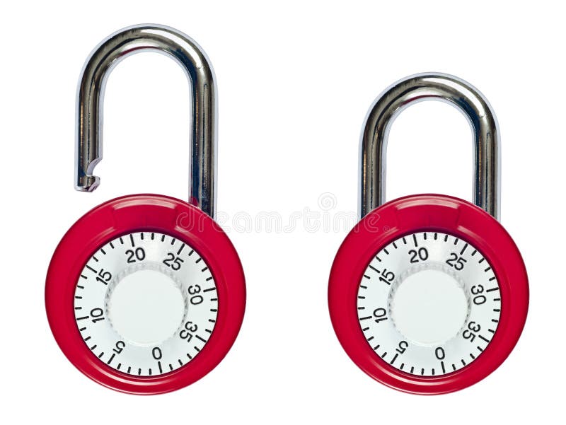 Open and Closed Combination Locks Stock Image - Image of closed ...