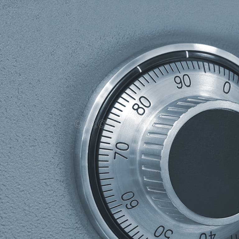Combination Lock on the Safe Stock Image - Image of safeguards ...